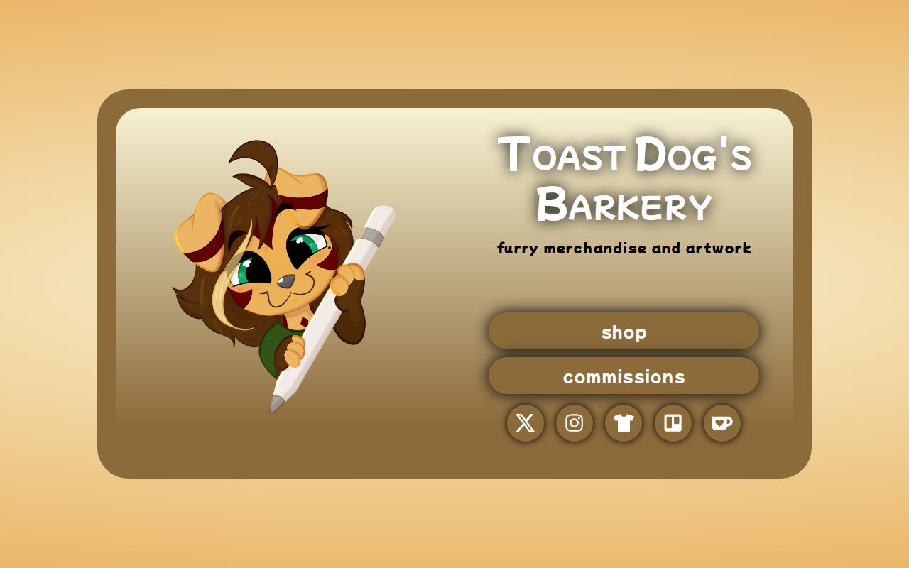 Toast Dog's Online Business Card!
